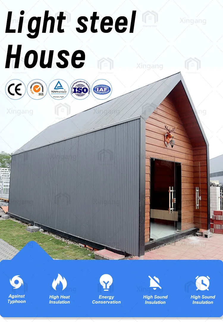 Modern Luxury Steel Structure Prefab House - Modular A-frame