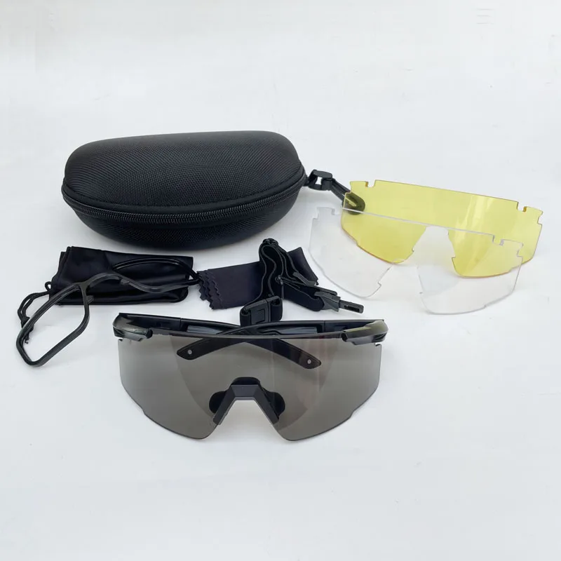 Interchangeable Tactical Goggles 3.1mm Thickness Lens Anti Impact ...