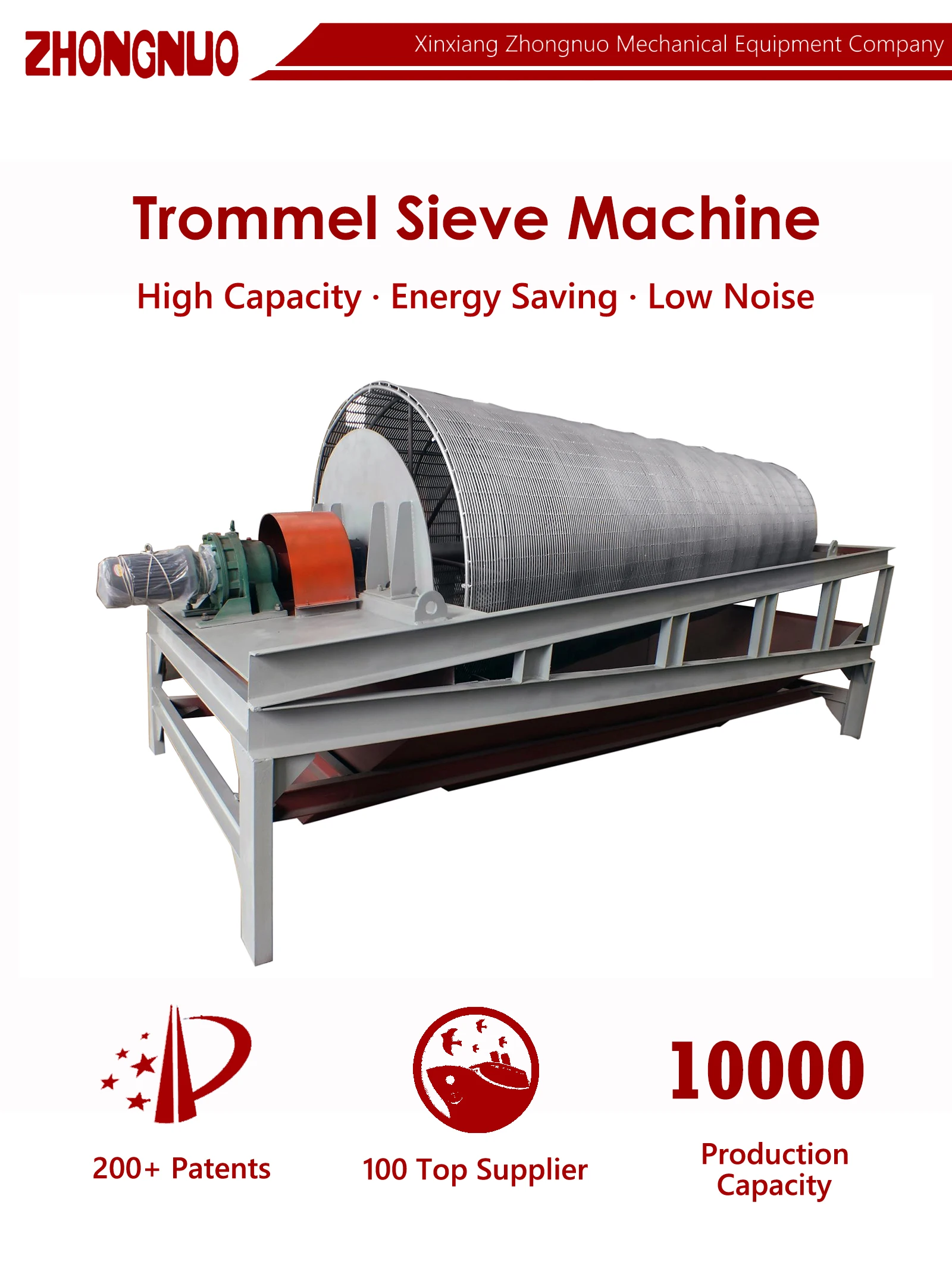 High Quality Rotating Drum Trommel Sieve Machine for Malt