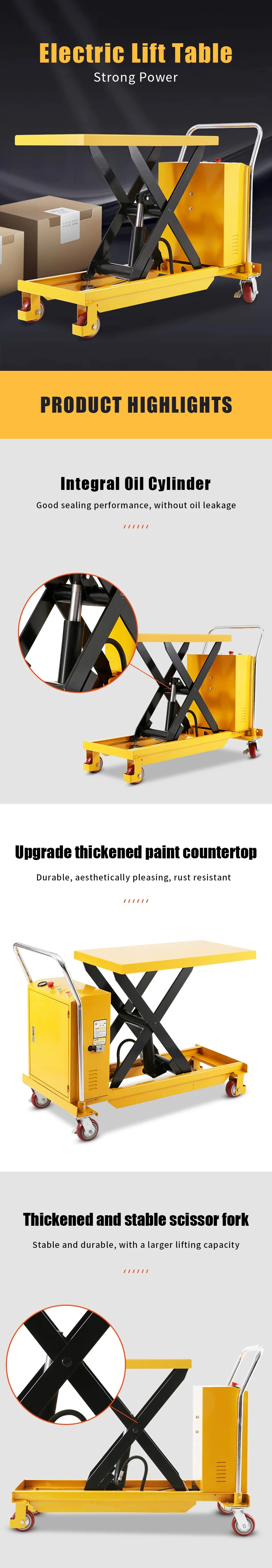 Automatic Lift Table Jack Electric Factory Sale Lift Table 500Kg ...