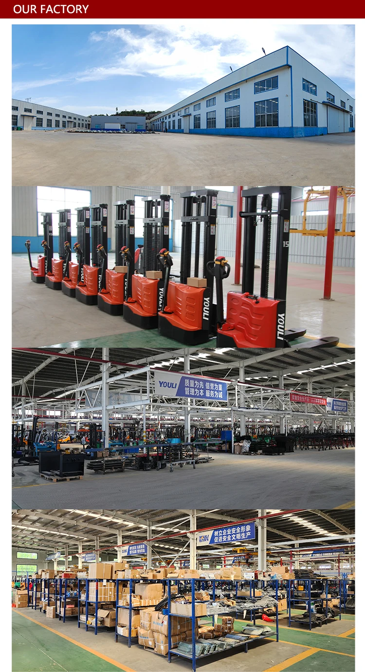 Full Electric Pallet Portable Stacker Forklift Hand 1500kg Self Lift ...