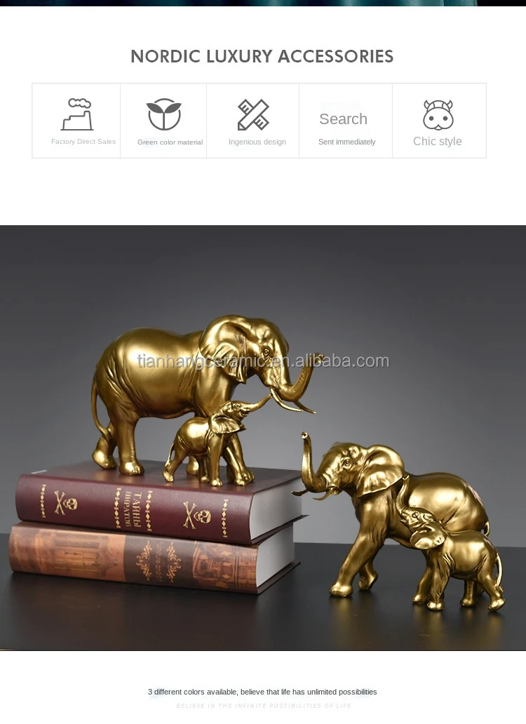 Nordic Modern Luxury Living Room Trinkets Creative Elephant Crafts ...