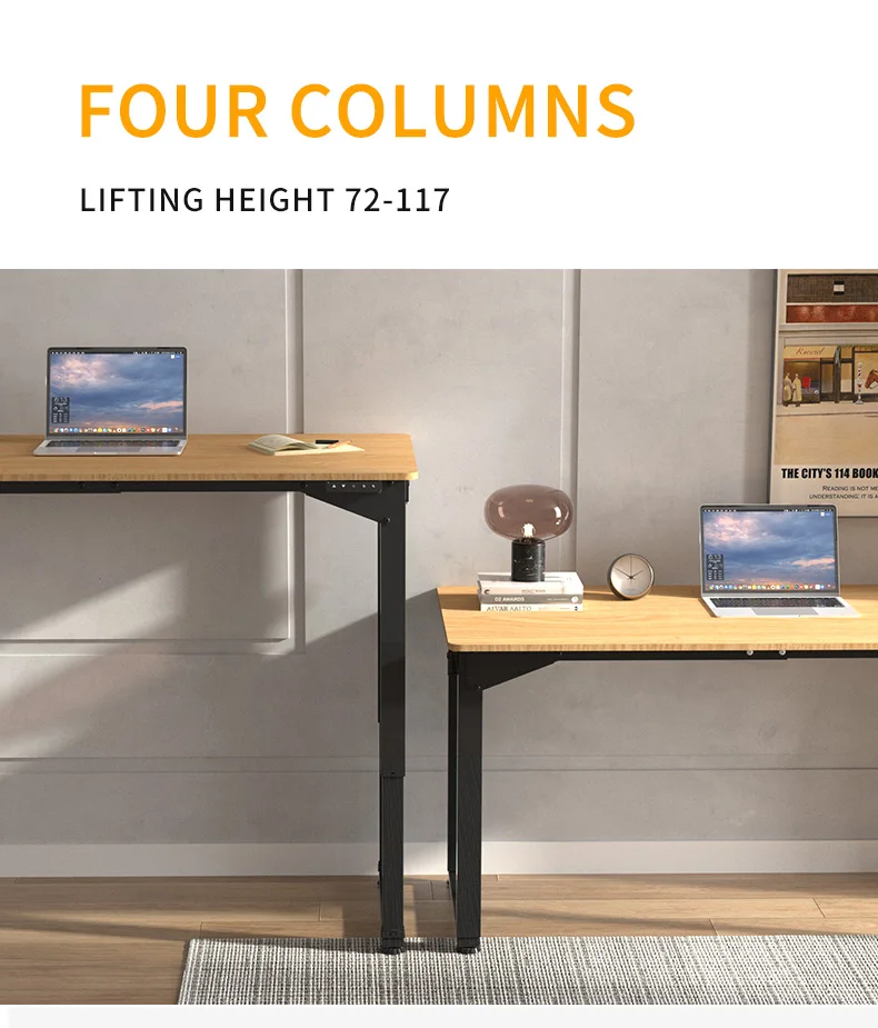 Large Table Standing Desk Frame Adjustable Height: Ideal for Business ...