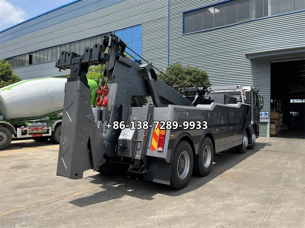 Shacman Heavy Duty Flatbed Sliding Rotator Tow Truck Towing Wrecker ...