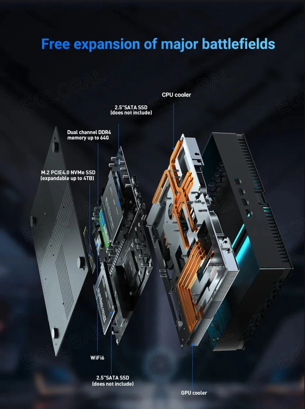 Hot Sales 12400F 12700F 12900F 4K Display Mini Computer RTX 3050 3060 ...