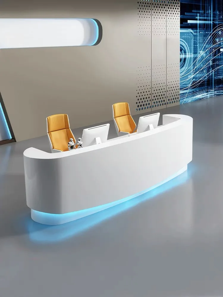 Luxury Office Reception Desk Commercial Long Reception Desk Modern ...