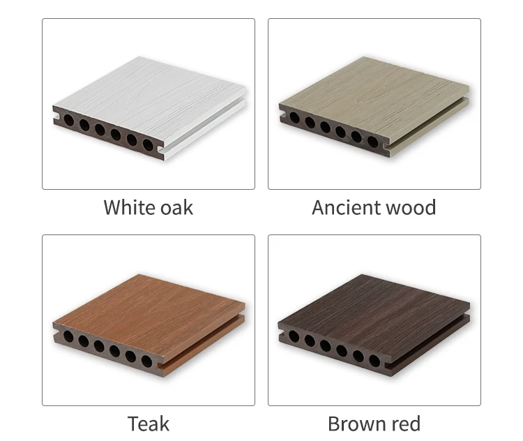 Waterproof Round Hollow Wpc Swimming Pool Decking Co-extrusion Anti-uv ...