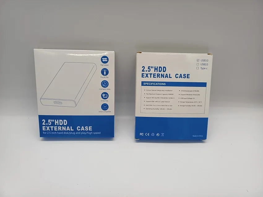 2.5" External Hard Drive Enclosure Sata To Usb 2.0 Tool-free For 2.5 ...