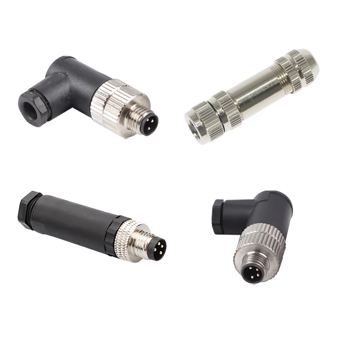 Male Female M8 a Code 3Pin/4Pin/6Pin/8Pin Field Wireable Plug Straight ...