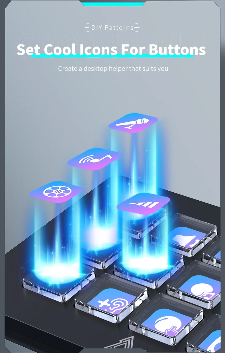 Ajazz AKP153E Customizable LCD 15 Keys Controller Keypad