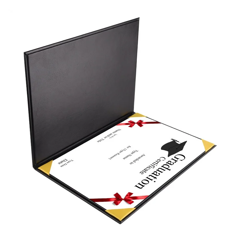 Factory Custom Graduation Certificate Completion Certificate Leather ...