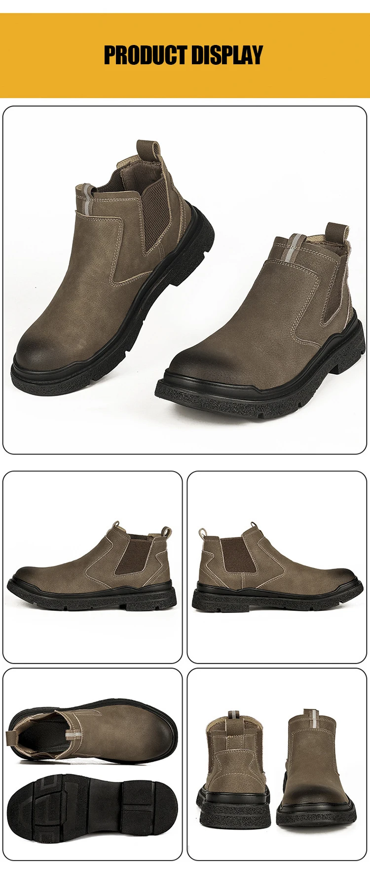 Work Shoes S3 Steel Toe Leather Boots Ce Certificate Indestructible ...