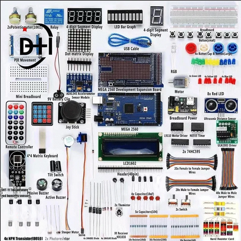Diy Electronic Kit For School Education Usb Data Line Mega2560 Ch340g Atmega16u2 Aro Stepper ...