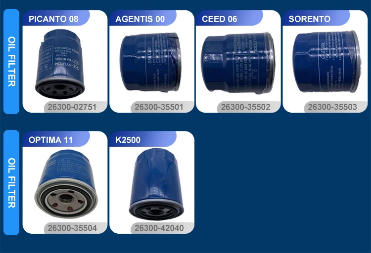Auto Parts Oil Filter Fuel Filter for Korean Car Kia & Hyundai