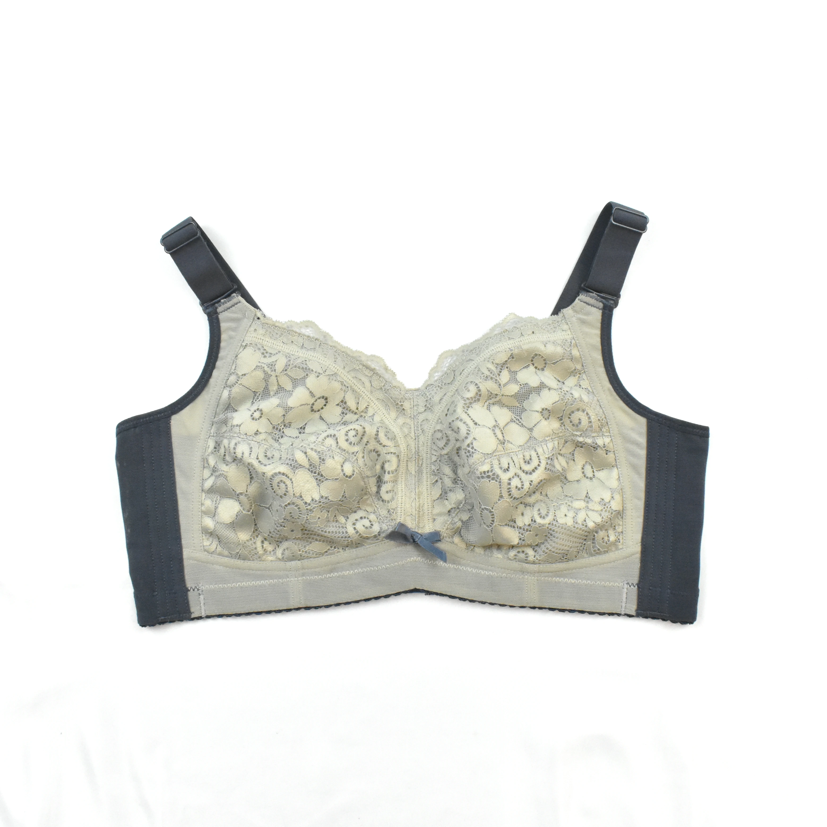 90d-105d Full Cup Wireless Solid Seamless Floral Print Lace Bralette ...