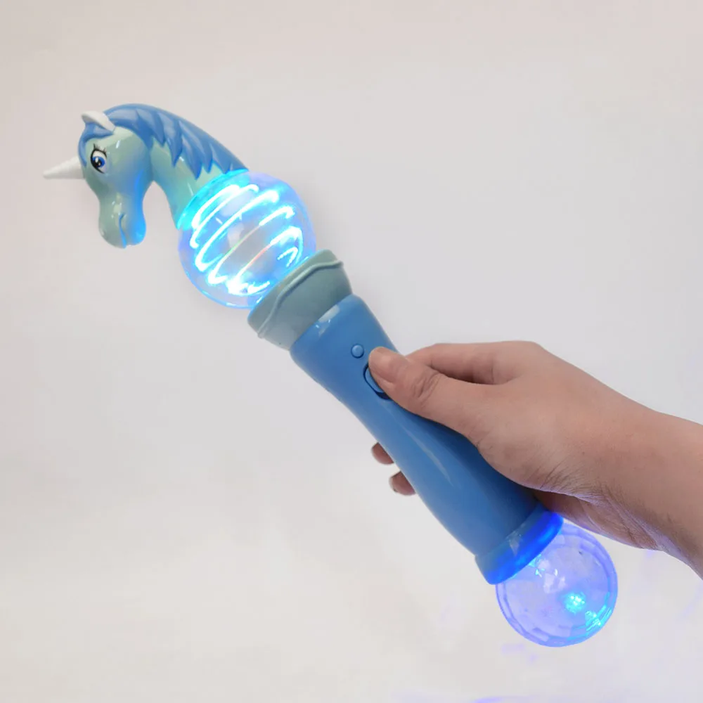 Double Ball Magic Spinning Wand Light-Up Unicorn Fairy Stick for ...