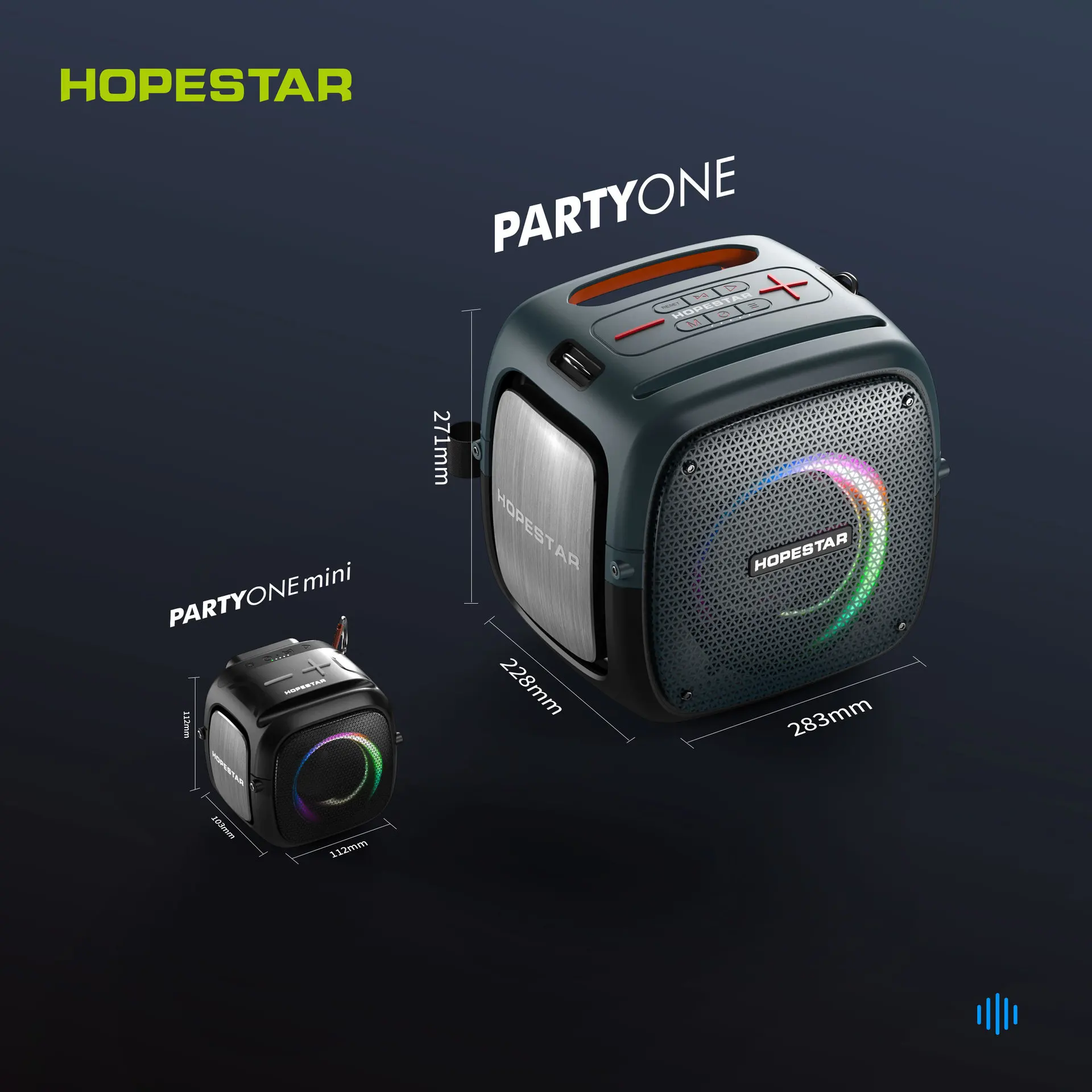 Hopestar Party One Loud Bluetooth Speaker with Dual Microphones & LED ...