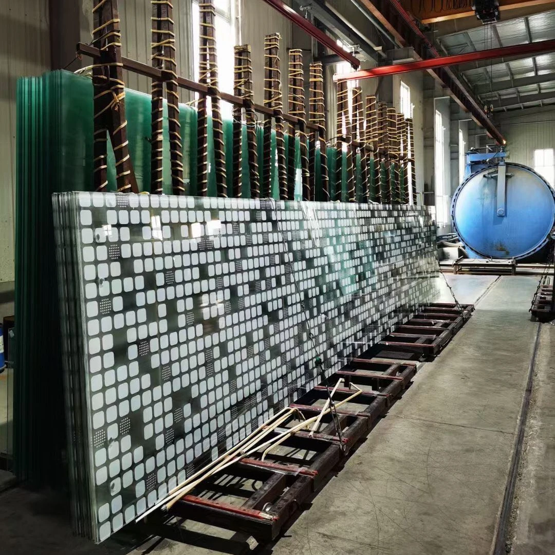 Silk Screen Glass For Meeting Room 3000*8000mm Various Colored With Ce ...