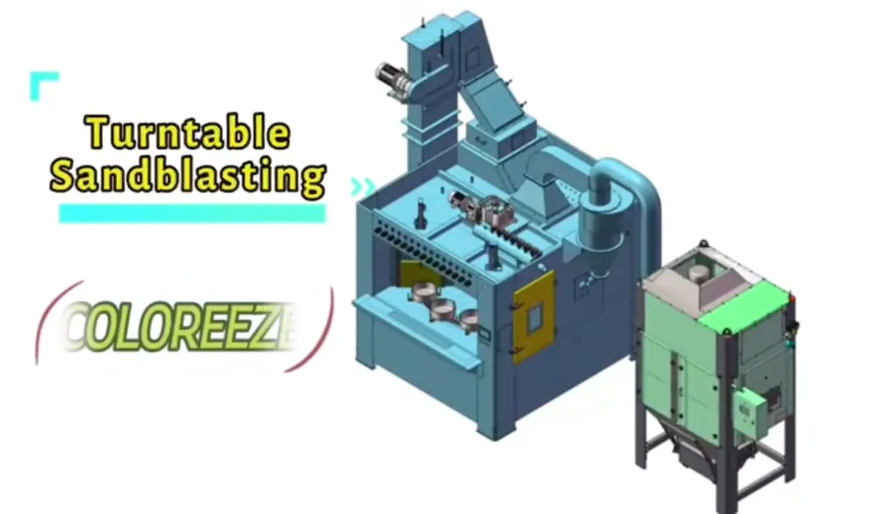 Coloreeze Automatic Turntable Sandblaster Machine Ce Approved Electric ...