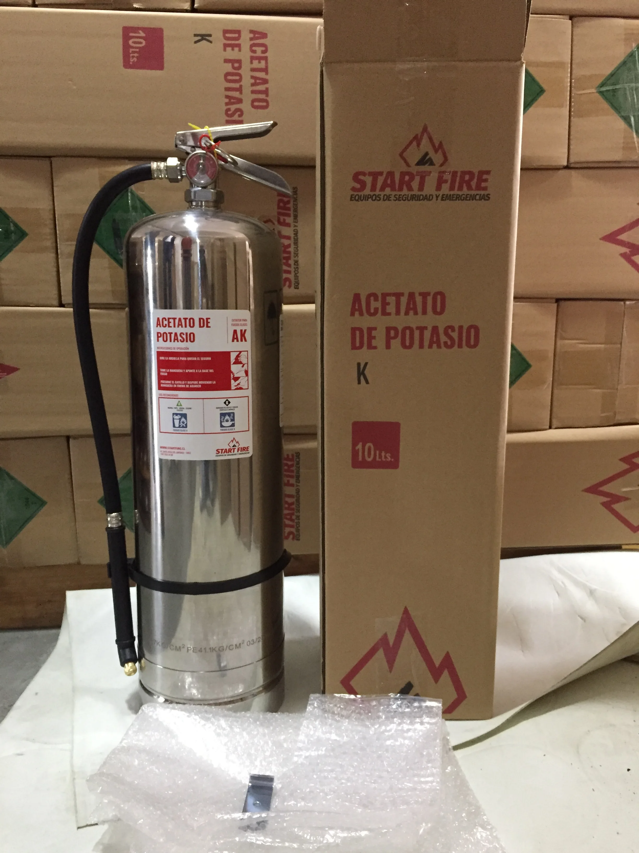 Stainless Steel Class K Fire Extinguisher Extintor Wet Chemical ...