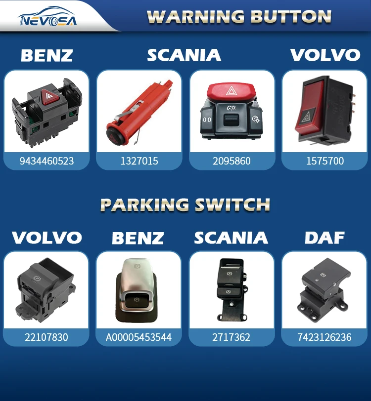 Nevosa Emergency Light Switch Hazard Warning Light Switch For Benz ...