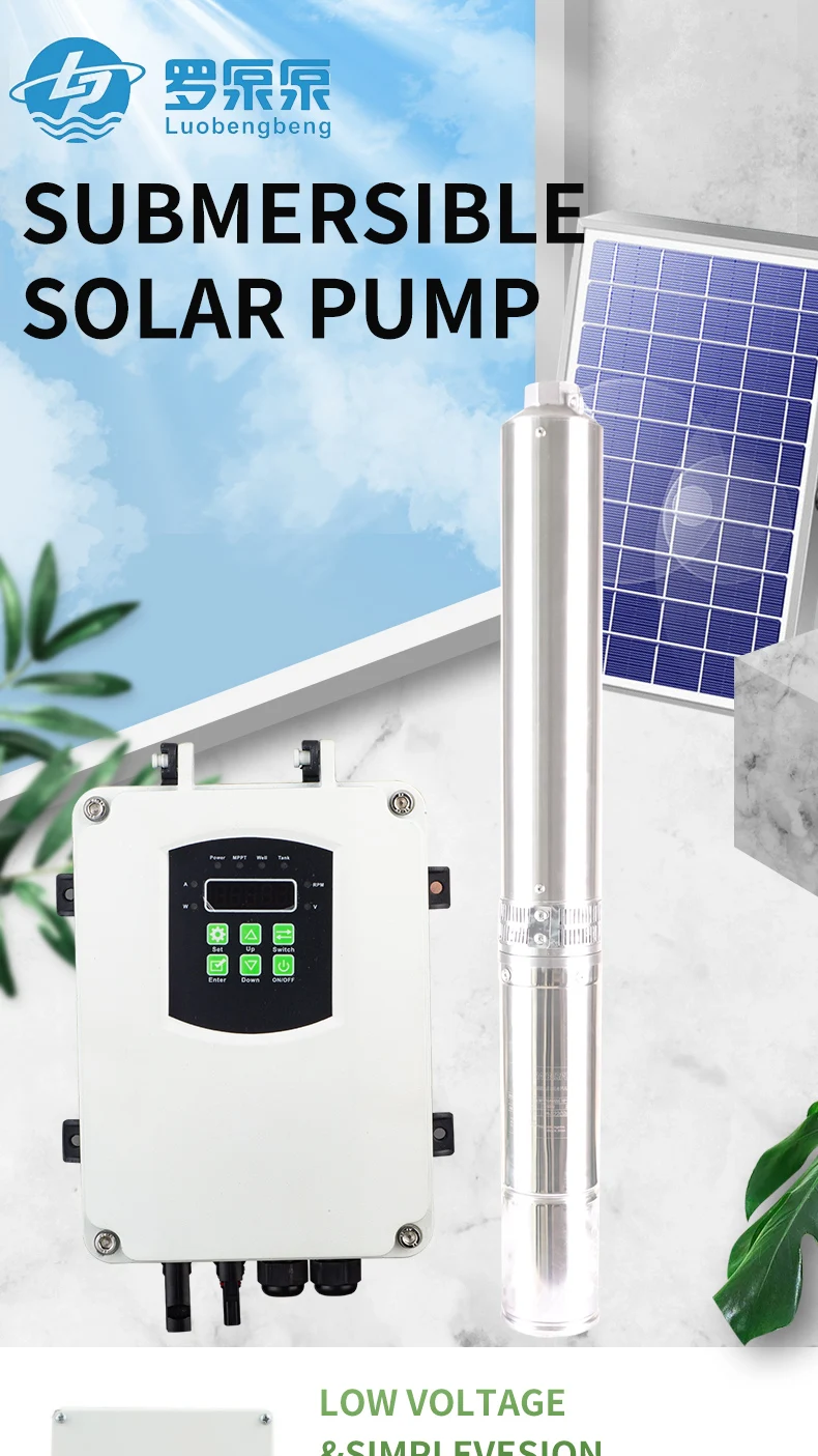 Submersible Dc Solar Powered Deep Well Water Pump - Buy Farm Irrigation Water Pump,Dc Solar ...