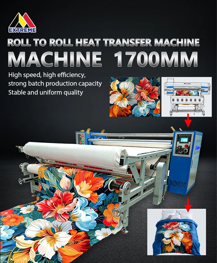 EXTREME Industrial Semi-Automatic Rotary Heat Press Roll to Roll ...