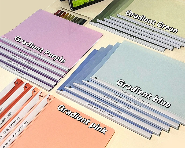 Classic Cute Gradient Paper Clamps Document Folders Set 5pcs/A4 ...