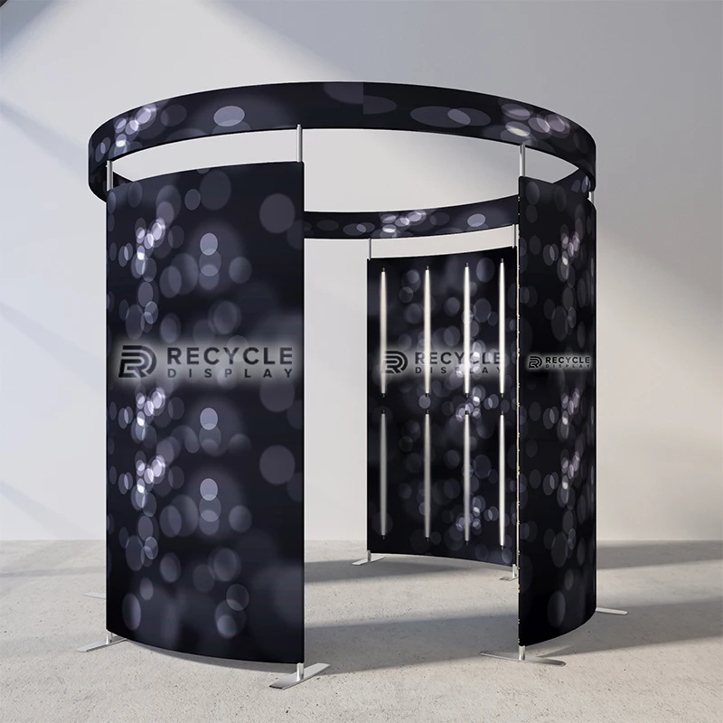 Tension Fabric Backdrop 360 Dj Booth Backdrop Enclosure in with Led ...