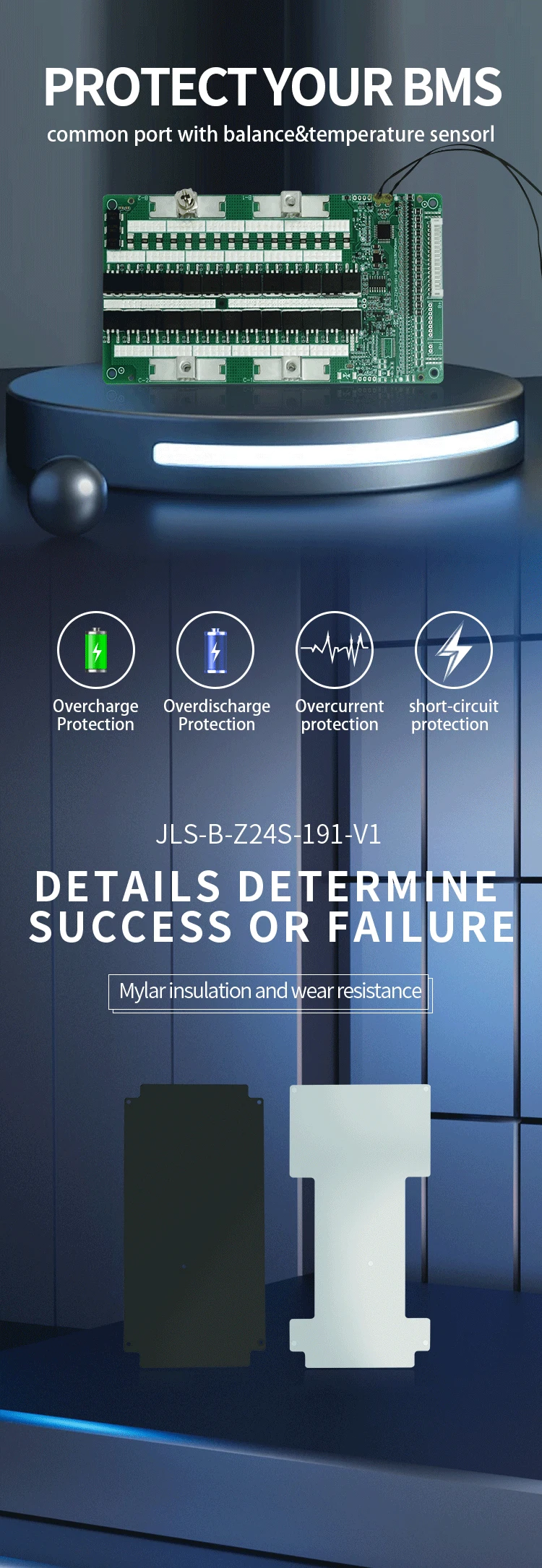 Kls Smart Bms Sodium Battery Management System 100a 24s Bms Pcba For ...