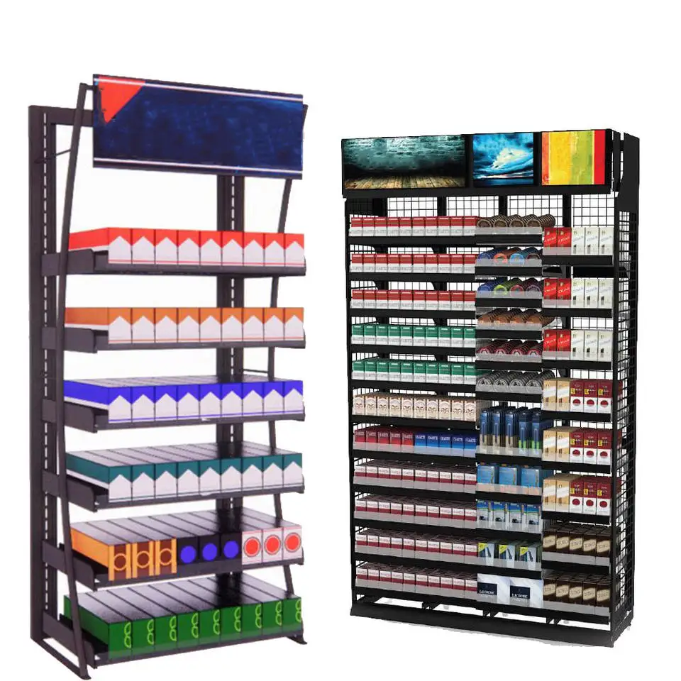 2024 Racks Display Cigarette-display-rack Luminous Flap Tobacco Metal ...