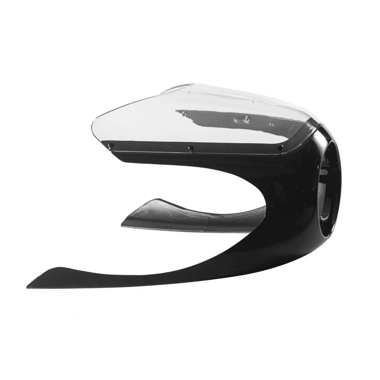 Cafe Racer Front Fairing in Glossy Black for Harley - Rickman Style ABS ...