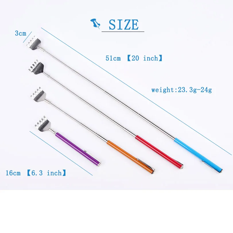 2023 Multicolour Stainless Steel Telescoping Extendable Massager Metal ...
