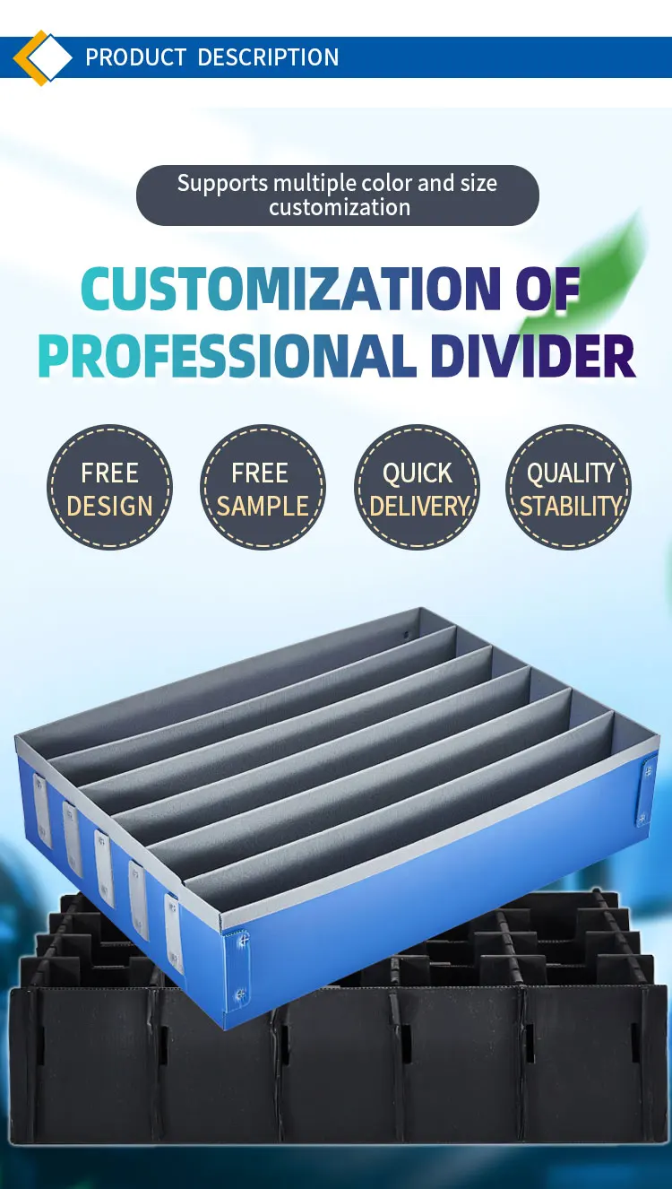 Corrugated pp Plastic Box Dividers Hollow Sheet Storage Organizers ...