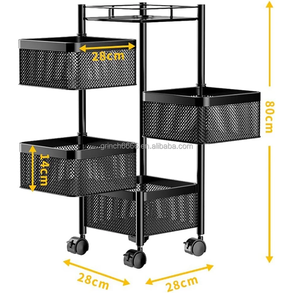 5 Layer Metal Frame Shelf - Efficient Kitchen Storage
