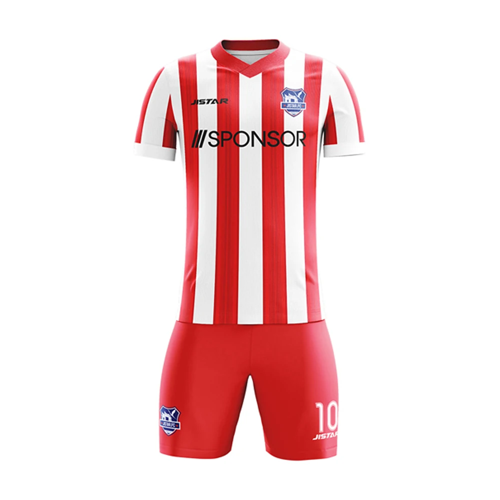 High Quality Football Kits Full Set Sportswear Kit Custom Red Club ...