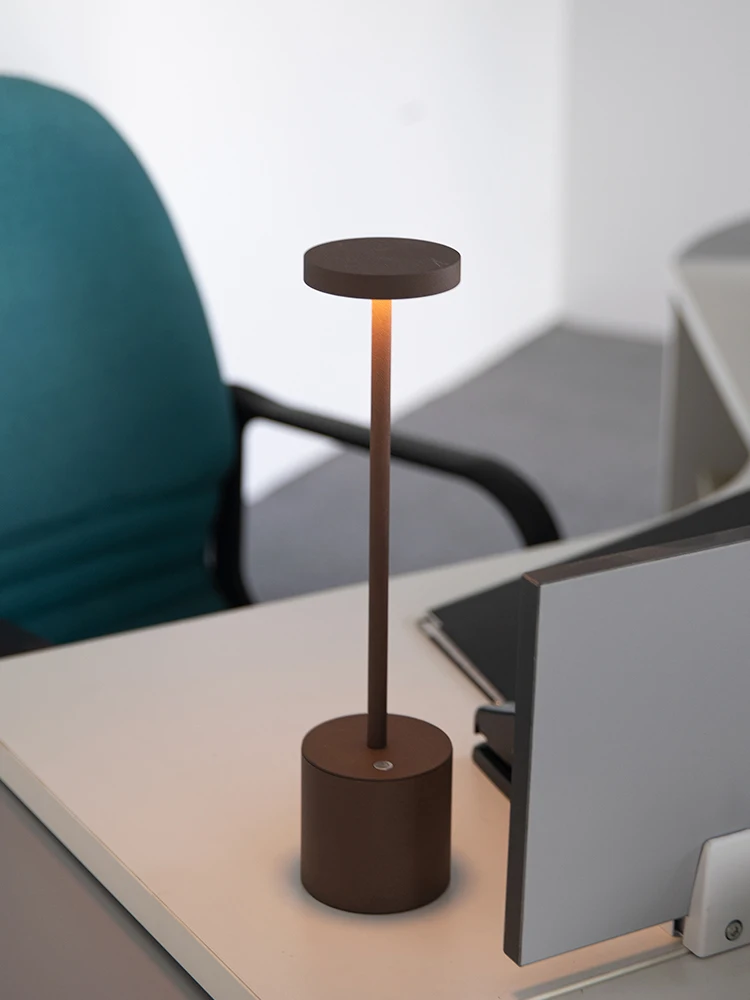 Led Table Lamp Retro Bar Rechargeable Desk Light Room Decor Lampe ...