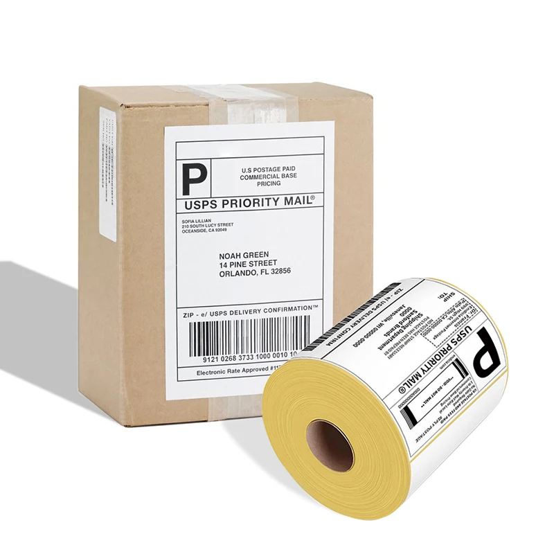 Shipping Label Thermal Printer Label Paper Thermal Self-adhesive Paper ...
