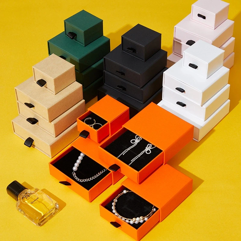 Customized Mini Premium Luxury Paper Cardboard Jewelry Set Drawer Gift ...