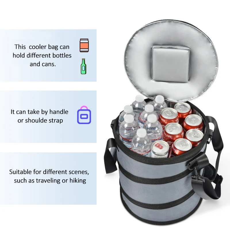 Heavy-Duty Custom Beer Can Large Foldable Insulated Round Beer Cooler ...