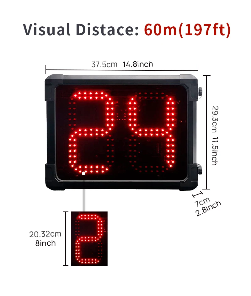 Ganxin 24 Seconds Shot Clock - Durable & Waterproof LED