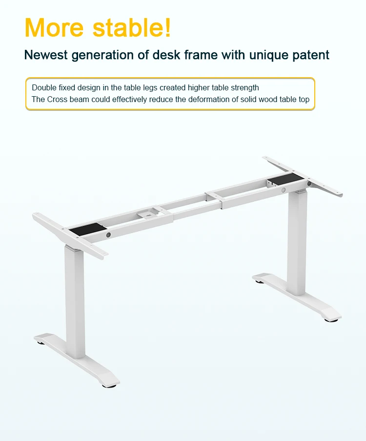 Modern Design Ergonomic Dual Motor Adjustable Height Table Frame ...