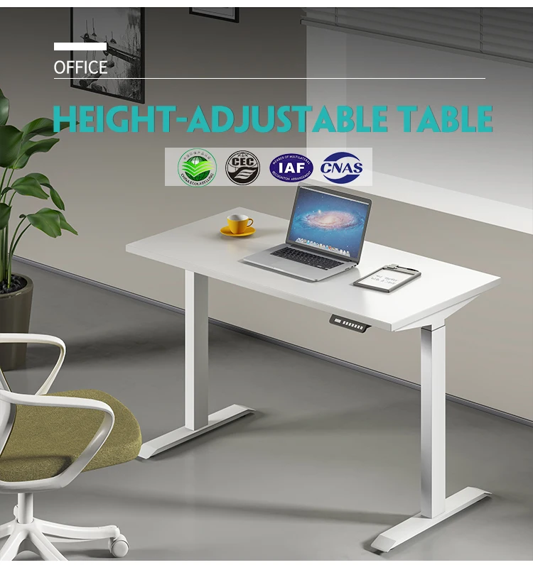 Scrivania Regolabile Home Office White Electric Height Adjustable Sit ...