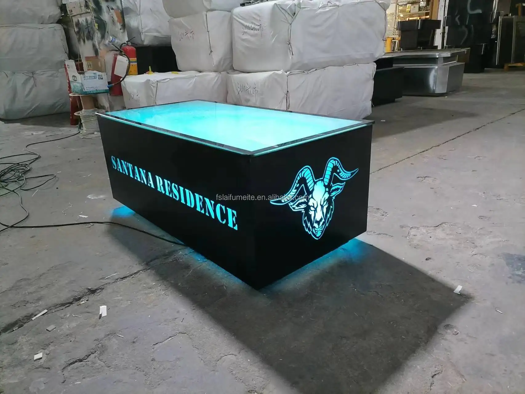 Modern Luxury Led Nightclub Furniture Luminous Coffee Bar Tables for ...