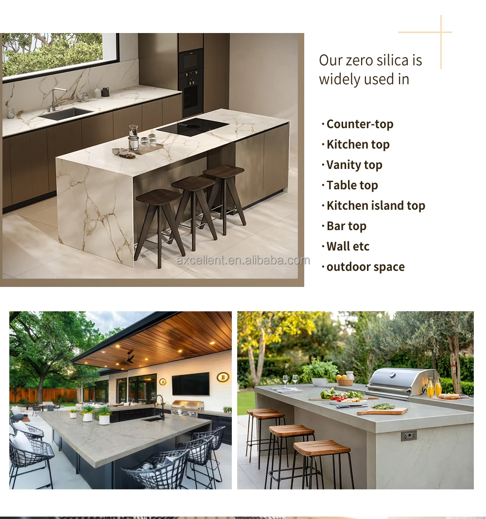 Australia Engineer Zero Silicon Stone Artificial Modern Kitchen ...