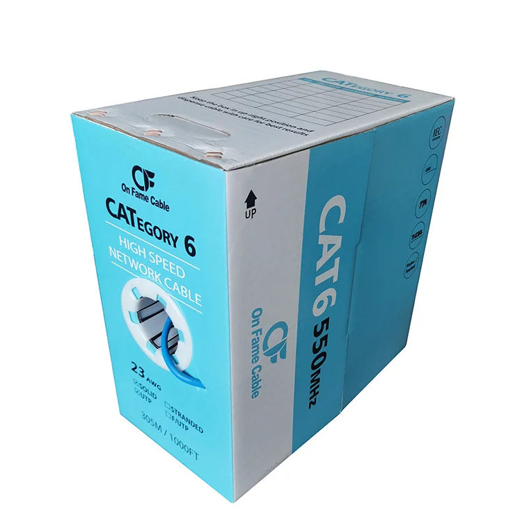 Lan Cable Cat6 305m Pull Box 4 Pair 23awg Utp Solid Bare Copper ...