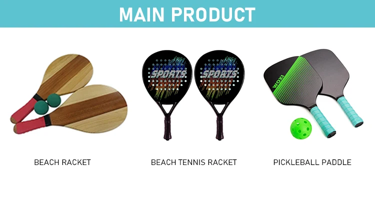 Professional Wooden Solid Wood Beach Tennis Racket for Padel Sports
