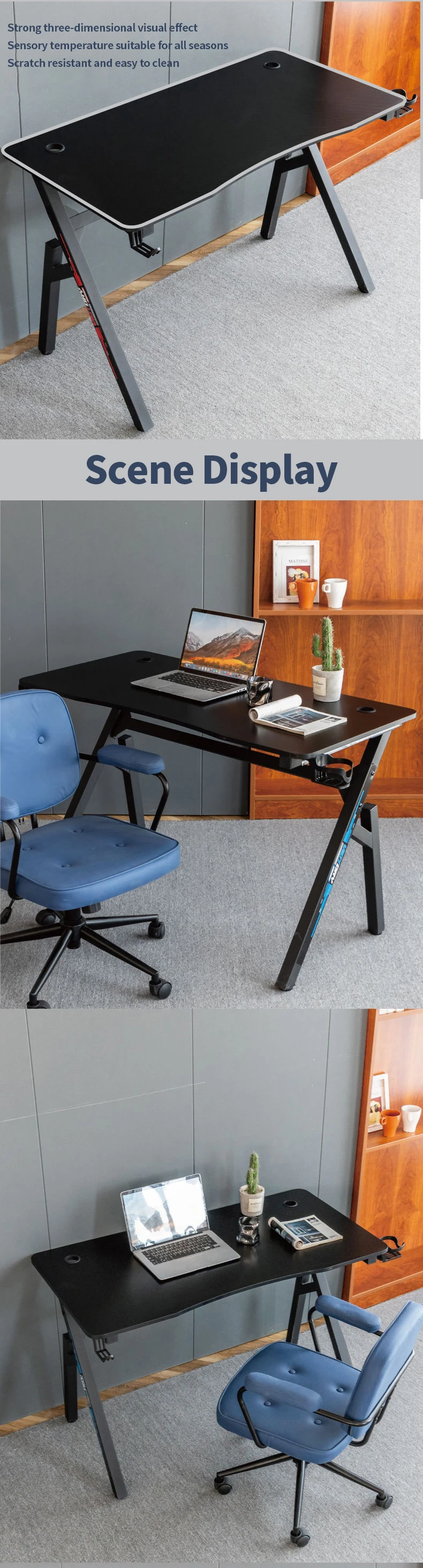 Modern Colorful Armor Computer Desk Convertible Modular Design with ...