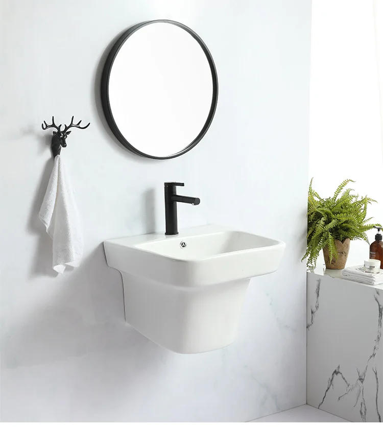 Customizable Color Modern Style Rectangular Hanging Pedestal Basin ...