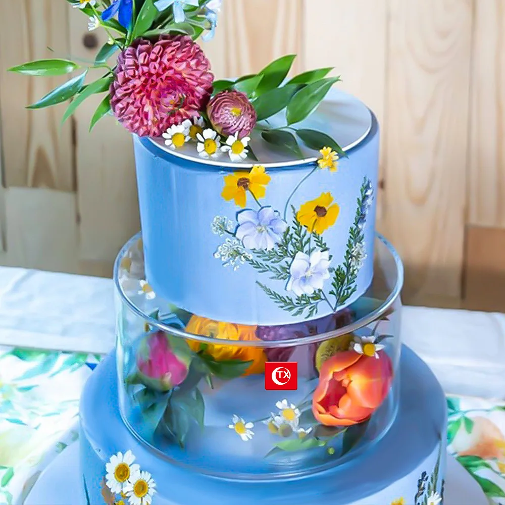 Clear Acrylic Fillable Cake Toppie Supplies for Wedding Birthday Kids ...